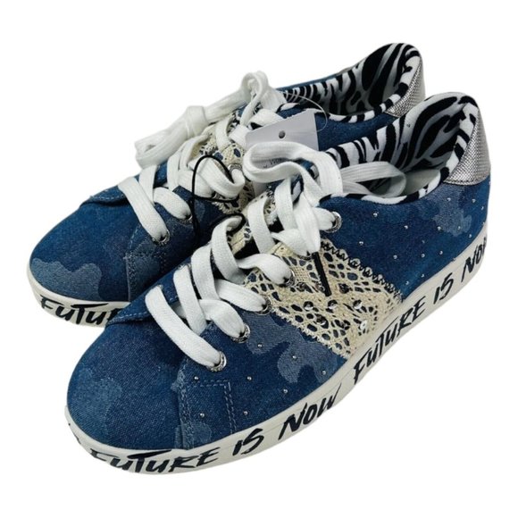 Desigual | Shoes | New Desigual X Disney Future Now Blue Denim Lace ...